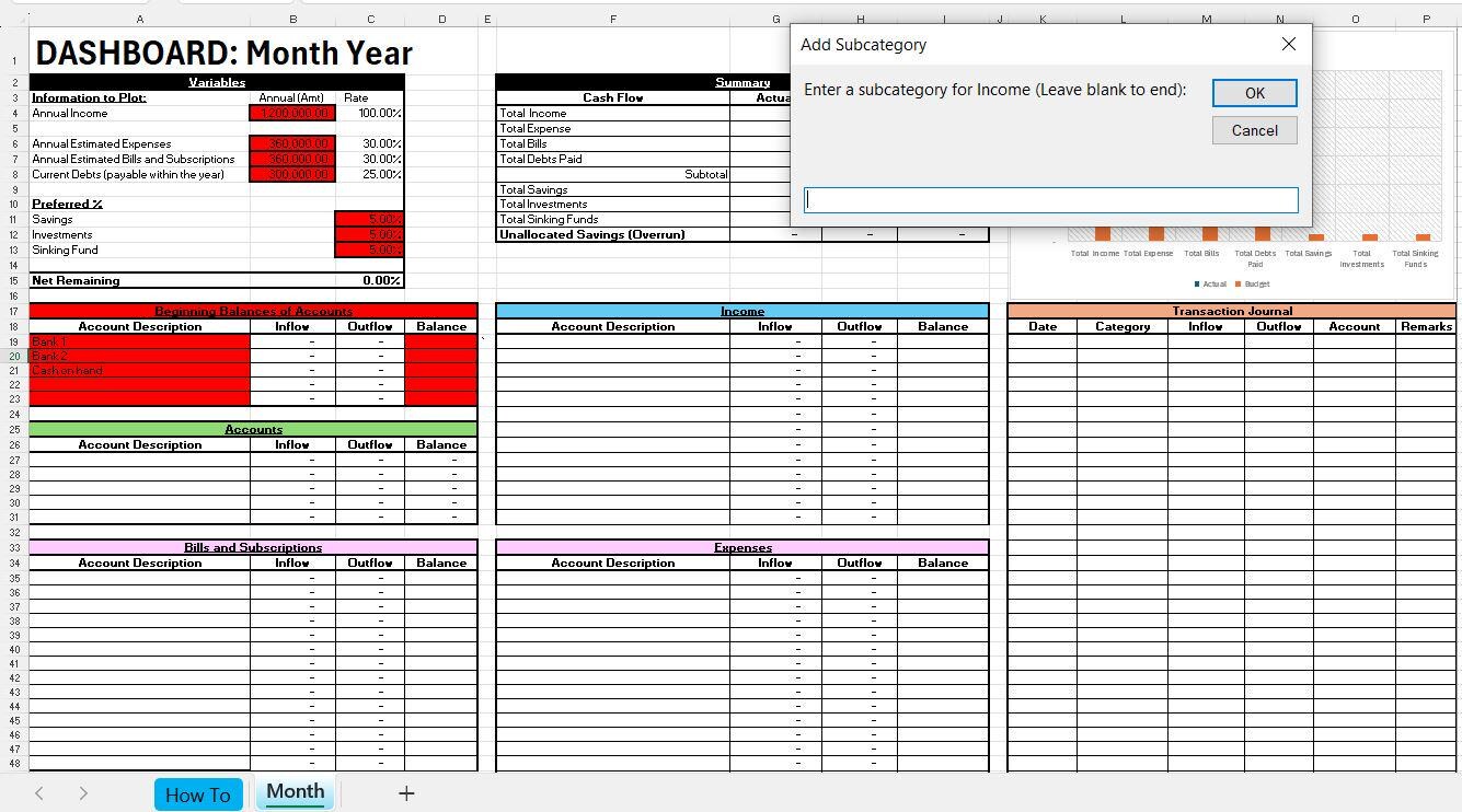 Budget Planning Excel Worksheets VBA Enabled - Etsy