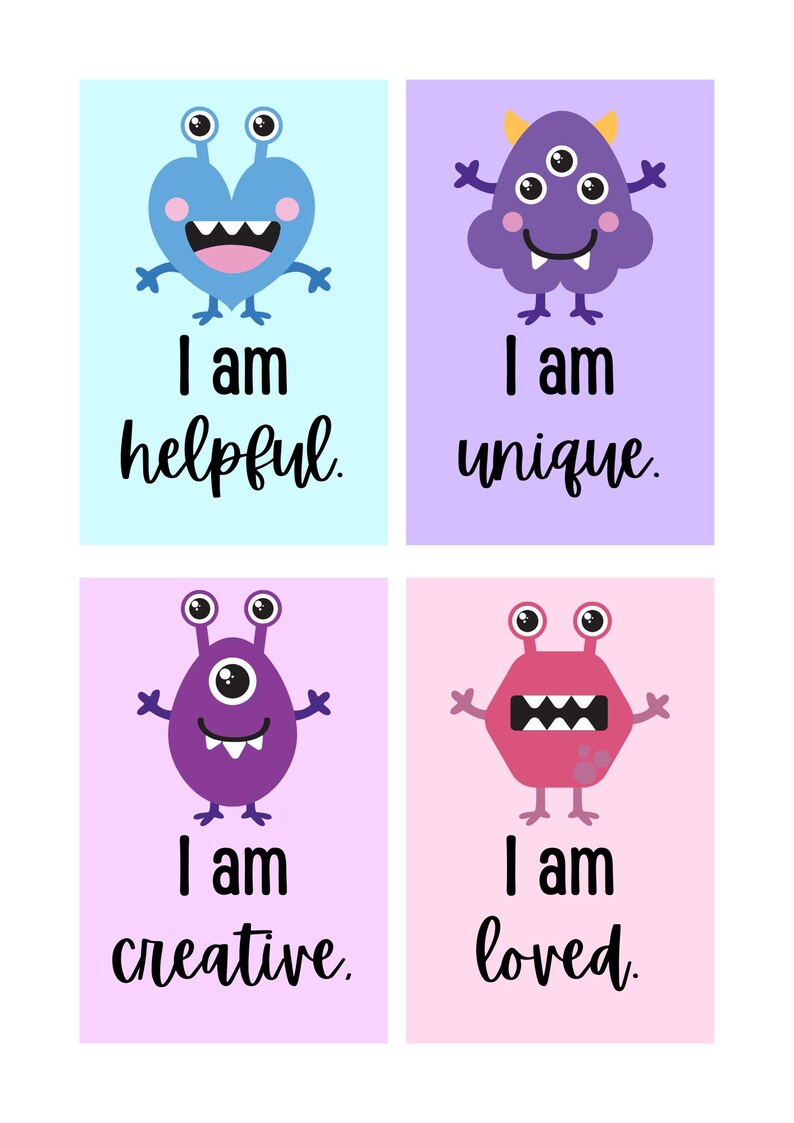 Positive Affirmation Stickers for Kids Cute and Motivational Vinyl ...
