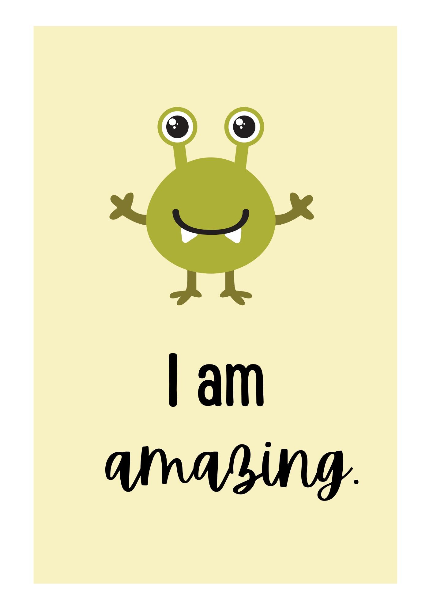 Positive Affirmation Stickers for Kids Cute and Motivational Vinyl ...