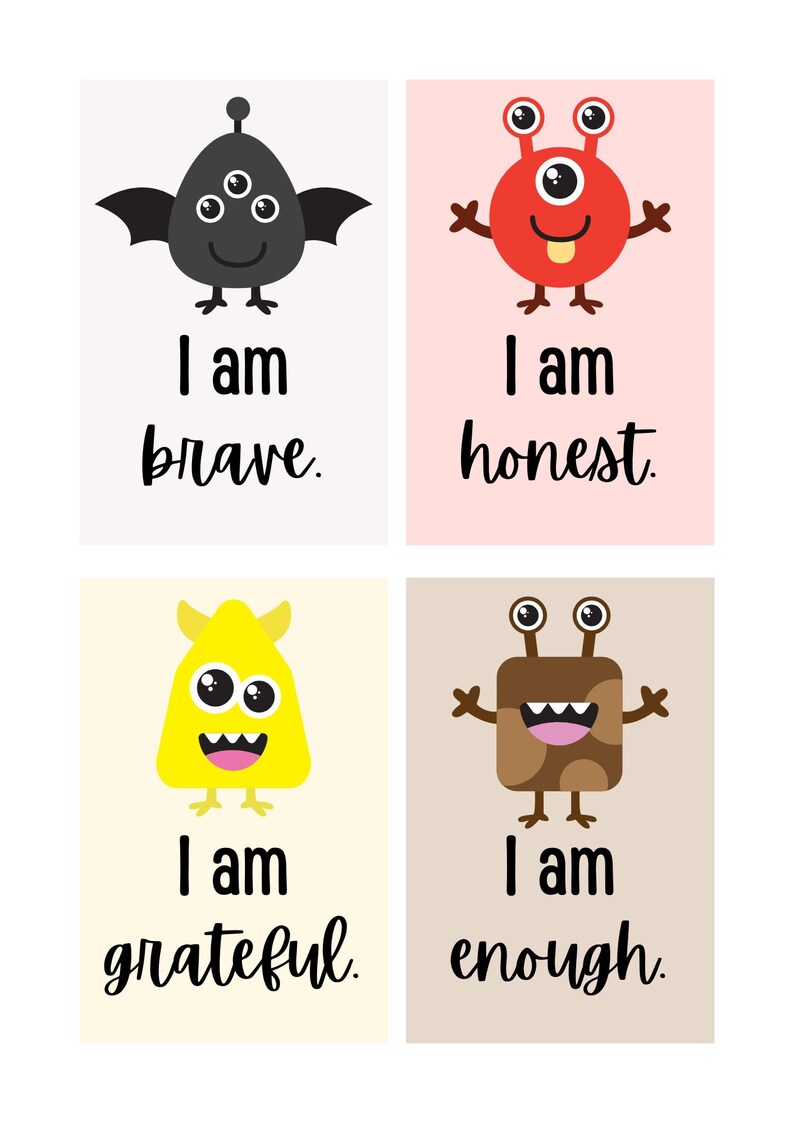 Positive Affirmation Stickers for Kids Cute and Motivational Vinyl ...