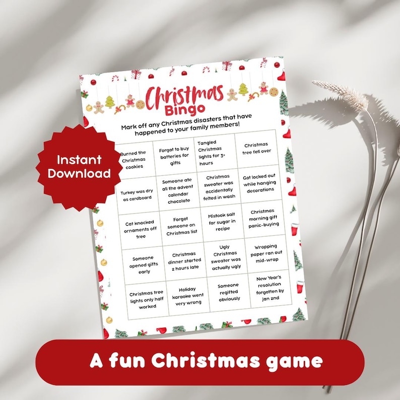 Printable Christmas Party Trivia Game – Easy Holiday Icebreaker for ...