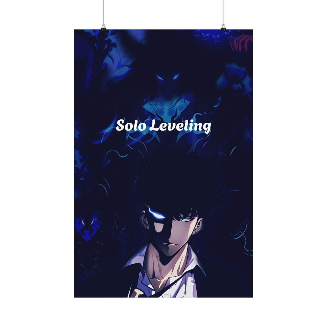 Solo Leveling Matte Vertical Poster, Minimalist Anime Wall Art Print ...