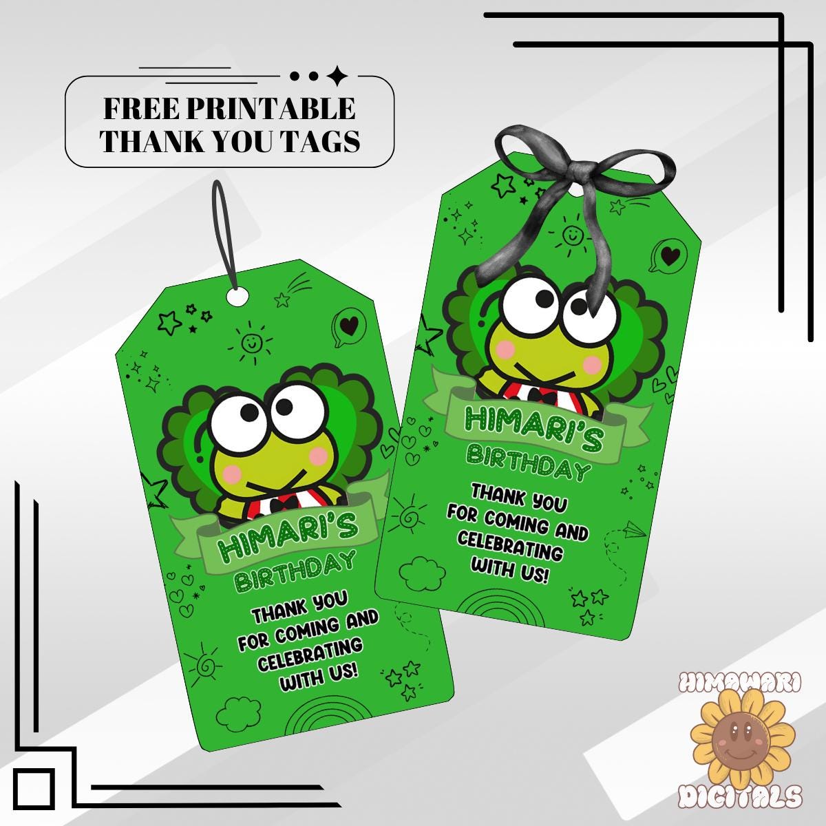 Editable Kawaii Frog Birthday Invitation | Cute Frog Party Invite ...