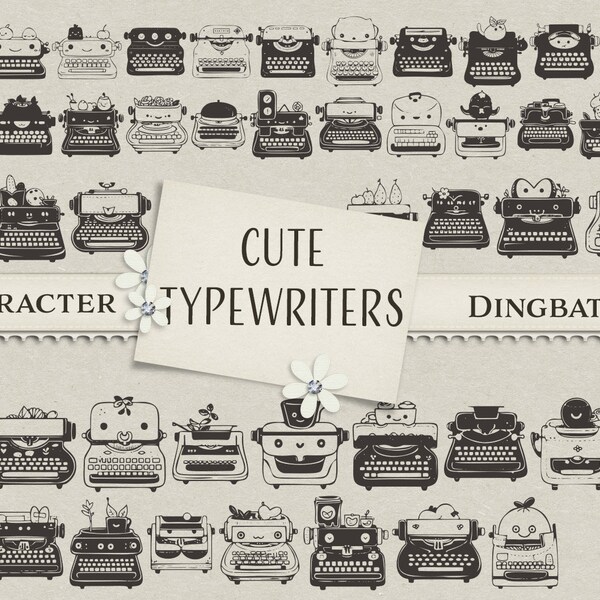 Typewriter Font for Silhouette - Etsy