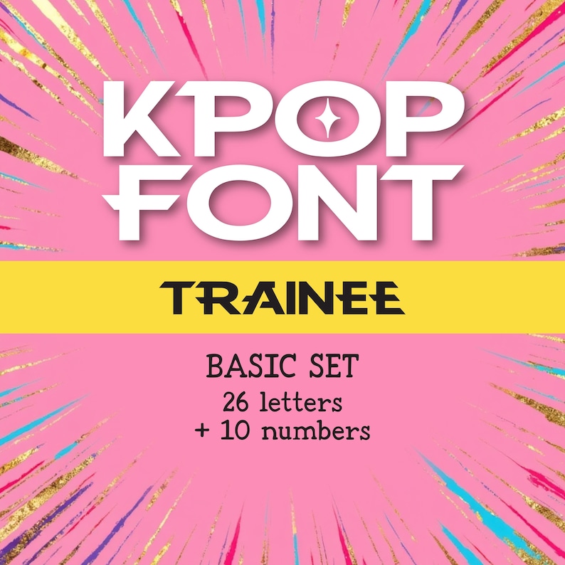 Kpop / K Pop Font Trainee – Basic Alphabet Font for DIY, Scrapbook ...