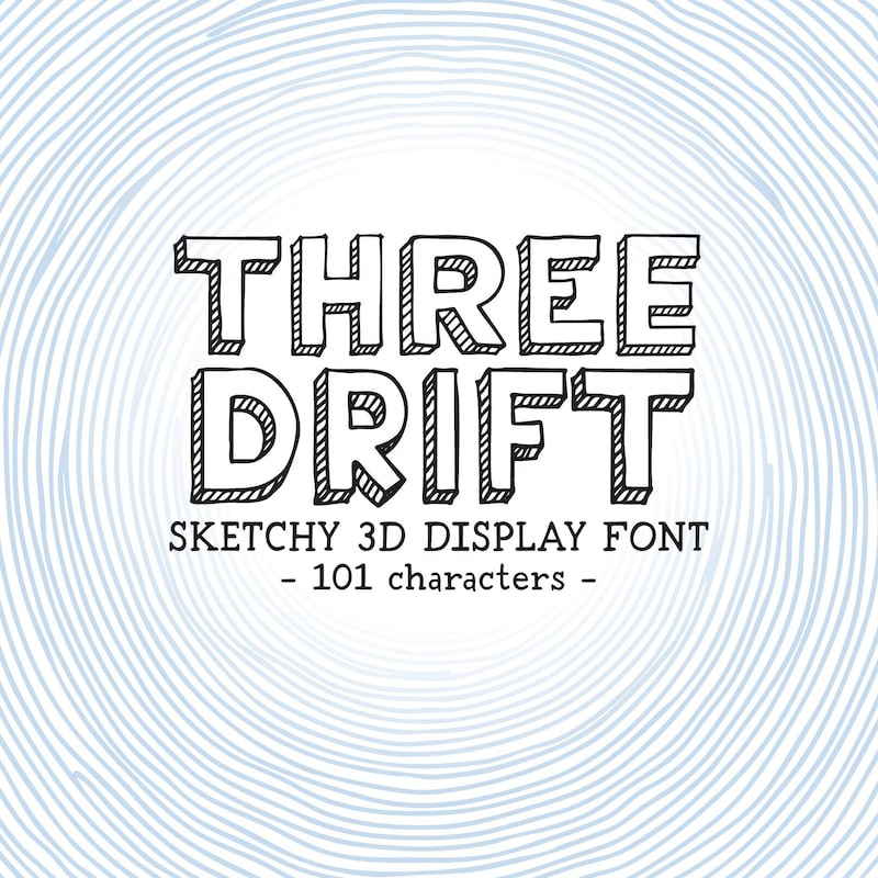 Three D Font - Etsy