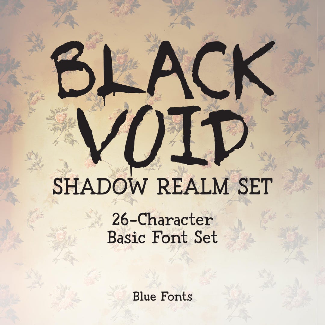 BLACK VOID – Horror Font OTF, 80s Sci-fi Wall Writing Alphabet ...