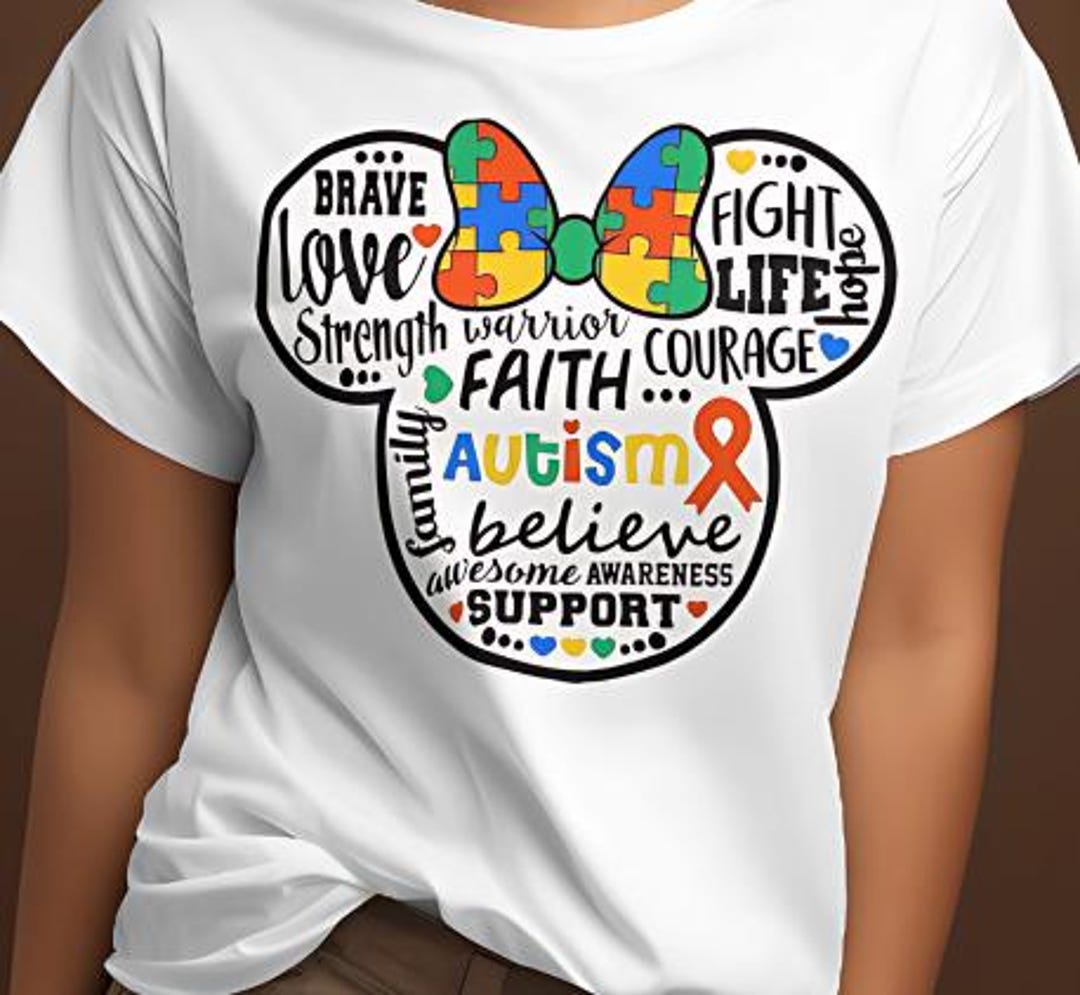 Entenda o amor autismo Minnie Mickey Png, Conscientização sobre autismo ...