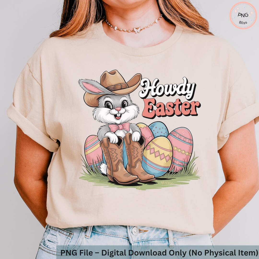 Rustic Easter Bunny PNG, Cowboy Easter Clipart, Western Boots Easter ...