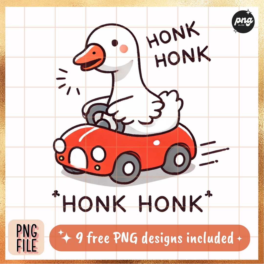 Honk Honk PNG, Cute Goose PNG, Cute Silly Goose, Trending Goose Design ...