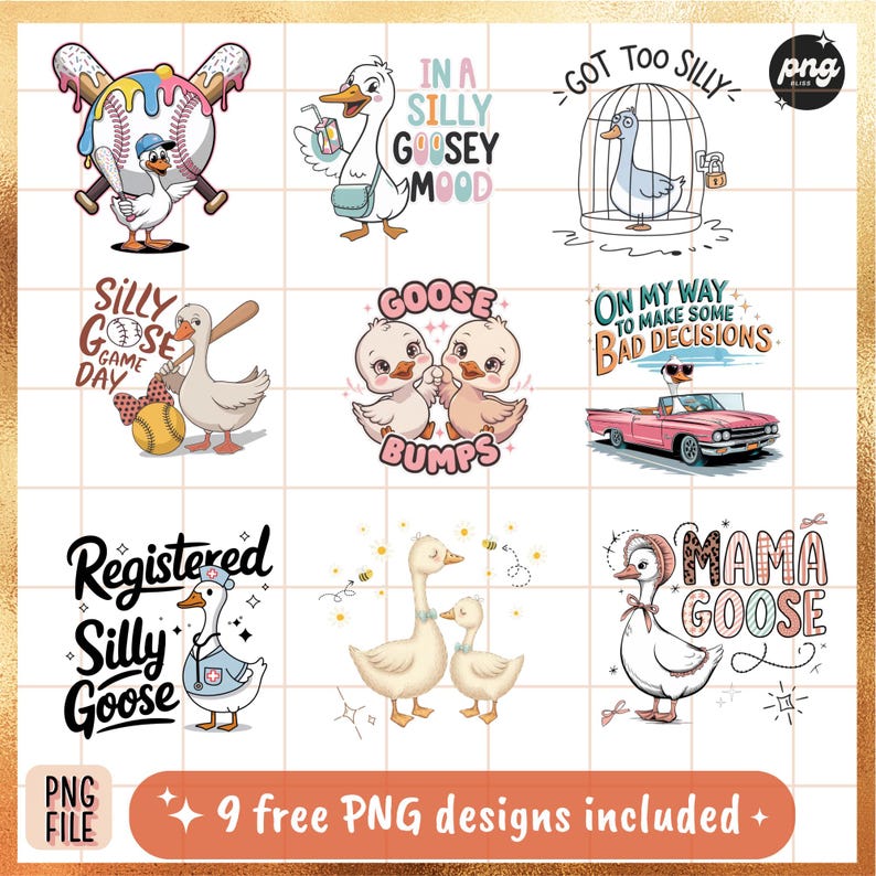 Just a Sally Goose PNG, Cute Goose PNG, Trending Goose Design Digital ...