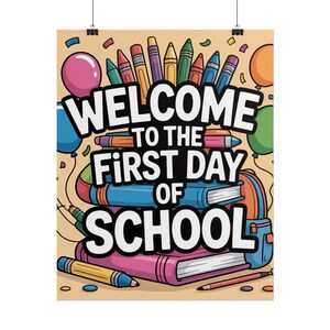 Welcome Back to School Rolled Posters, Back to School Decorations ...