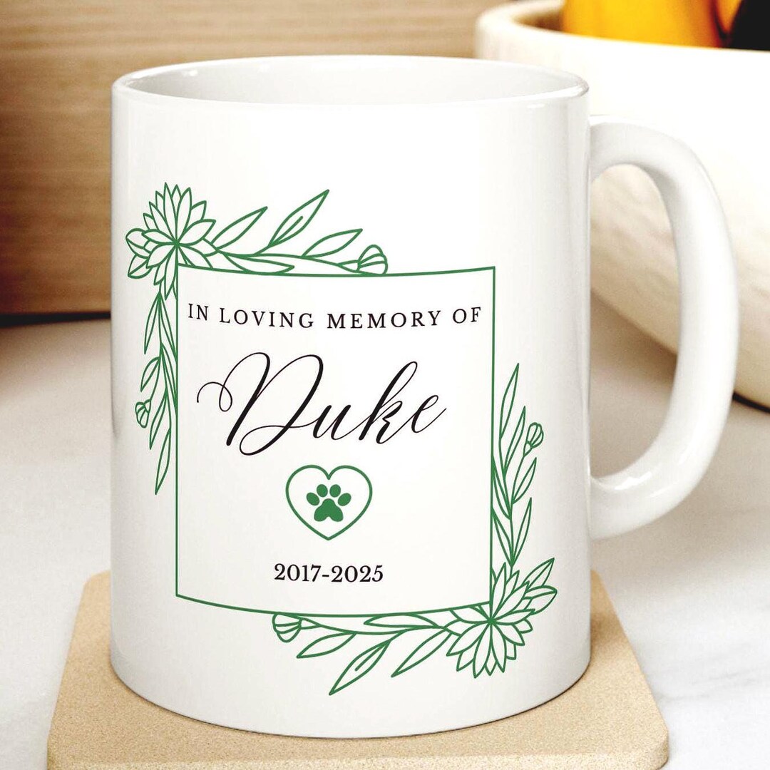 Personalized Pet Memorial Mug: Custom Photo Remembrance Gift - Etsy