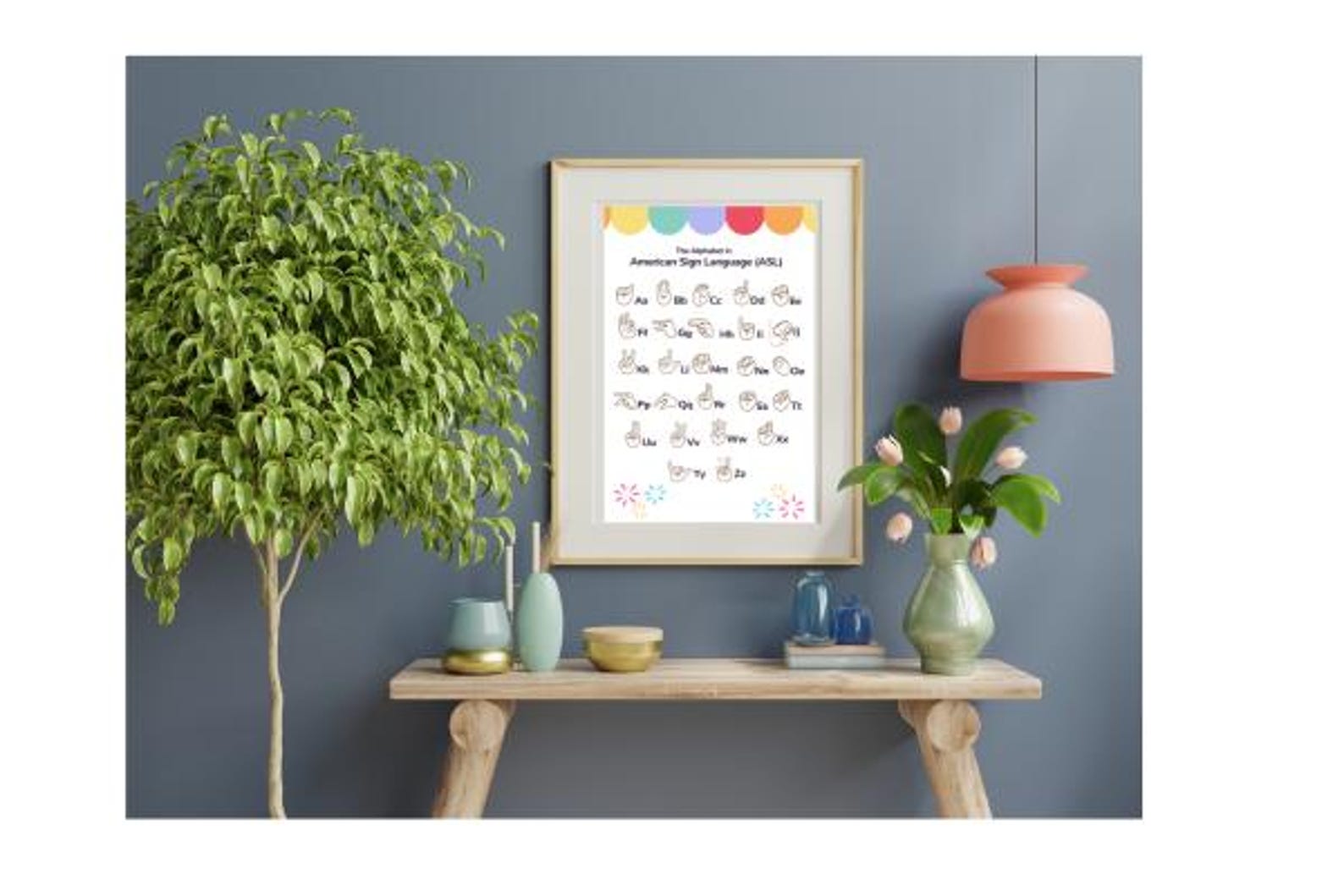 ASL Alphabet Printable Poster | American Sign Language Chart | Hand ...