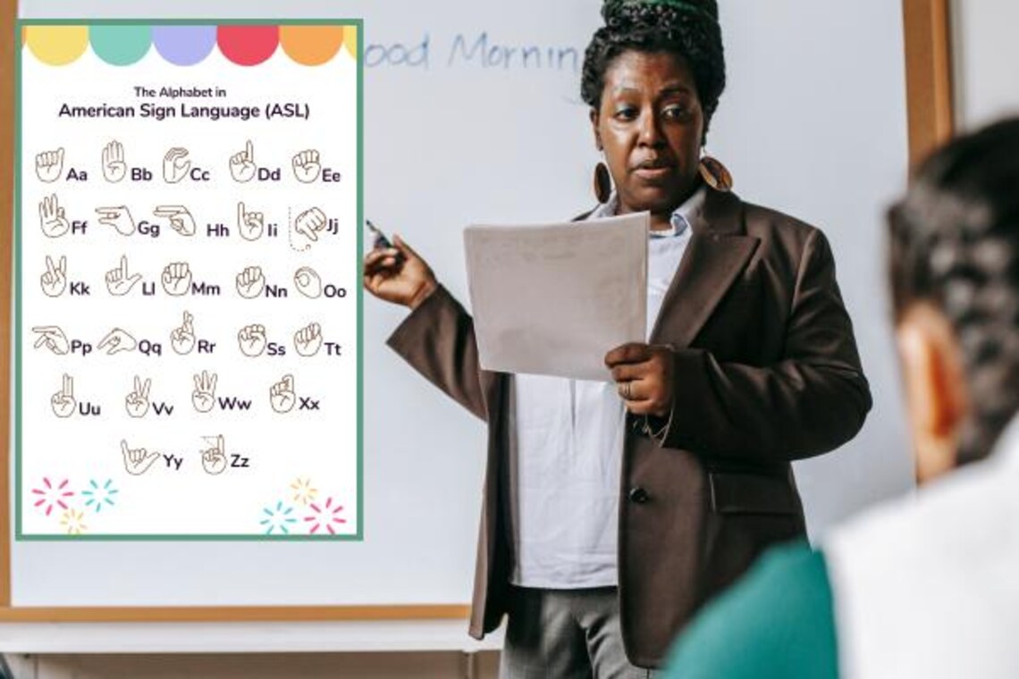 ASL Alphabet Printable Poster | American Sign Language Chart | Hand ...