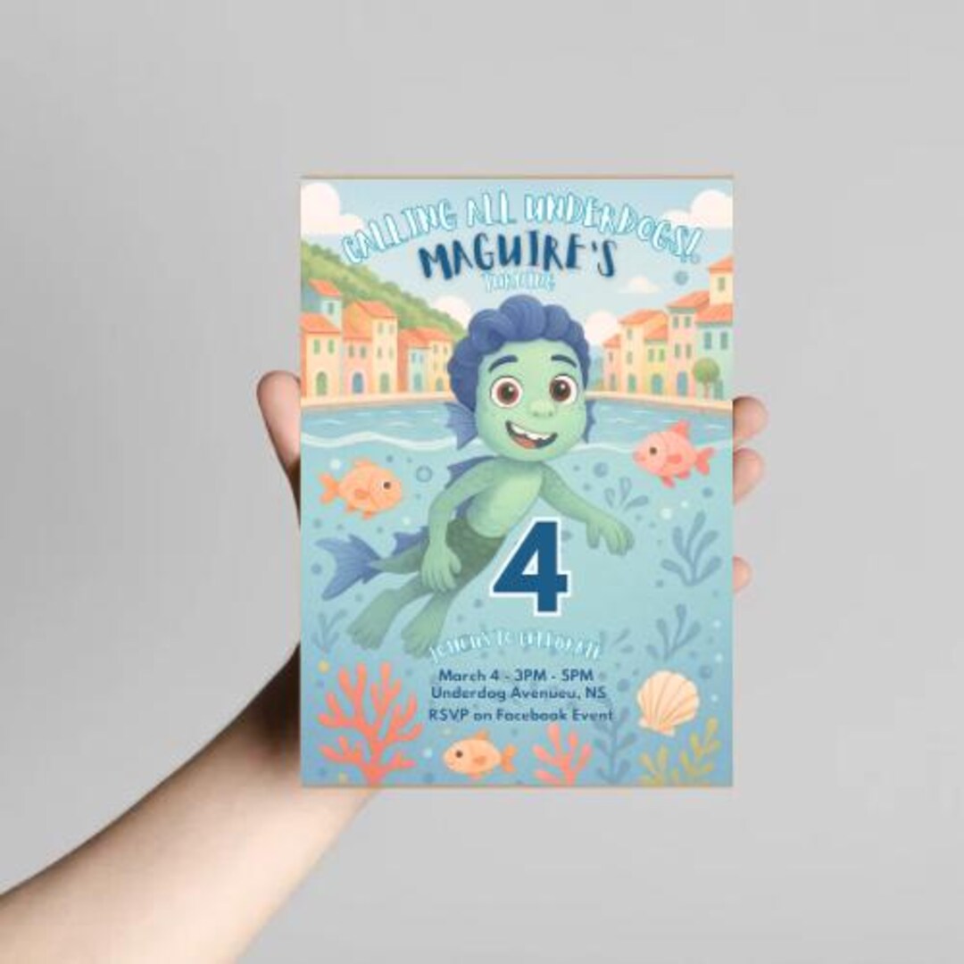 Luca Birthday Invitation | Digital Download | Instant Template | Luca ...