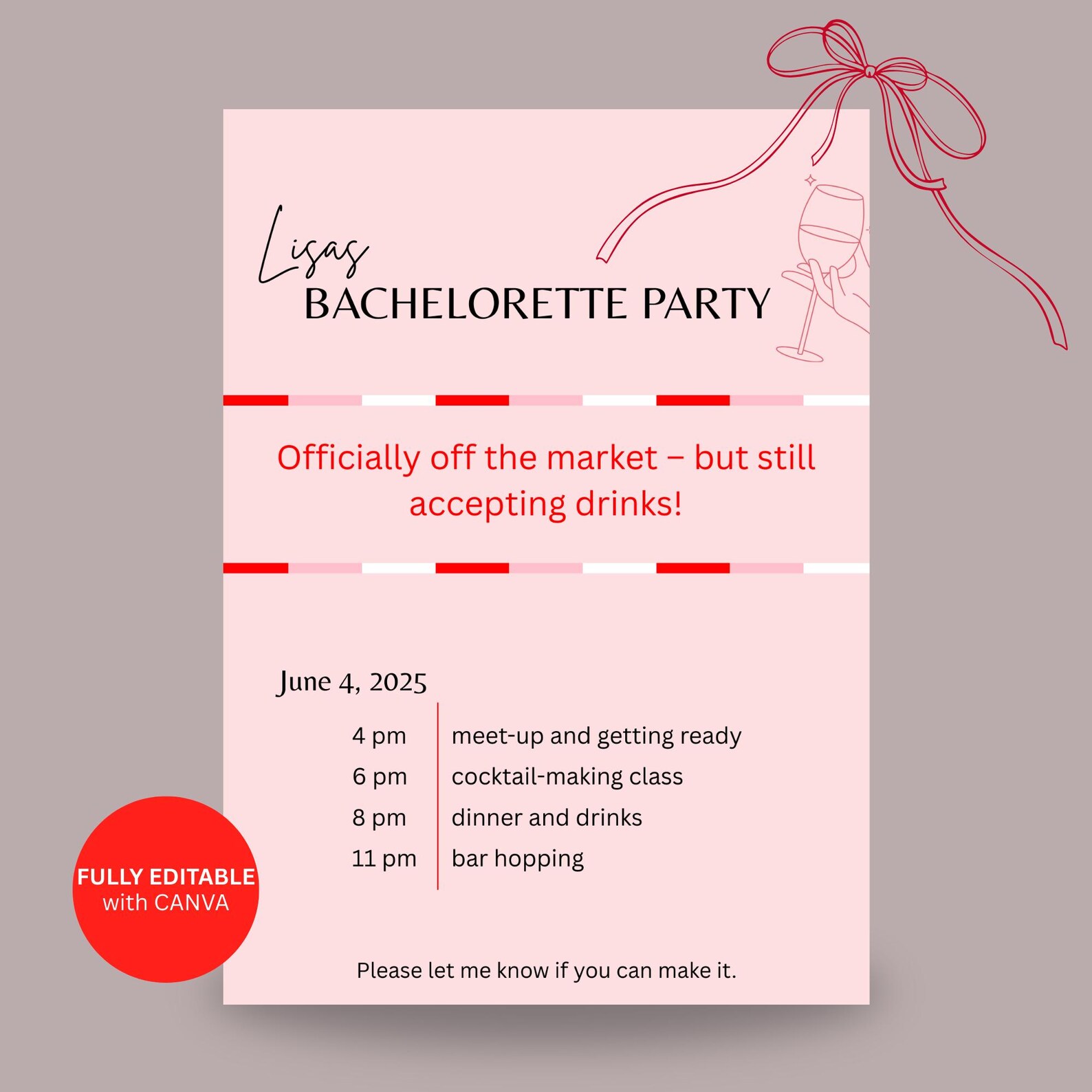 Bachelorette Invitation + 9 Fun Game Cards - Etsy