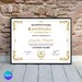 Editable Certificate of Completion Template: Printable Training Award ...