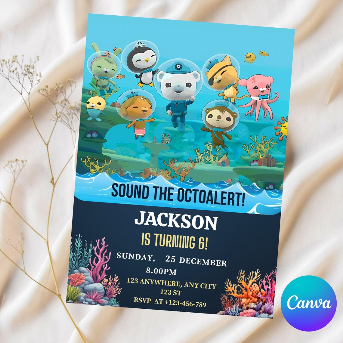 Octonauts Birthday Invitation Template, Octonauts Party Invitation ...