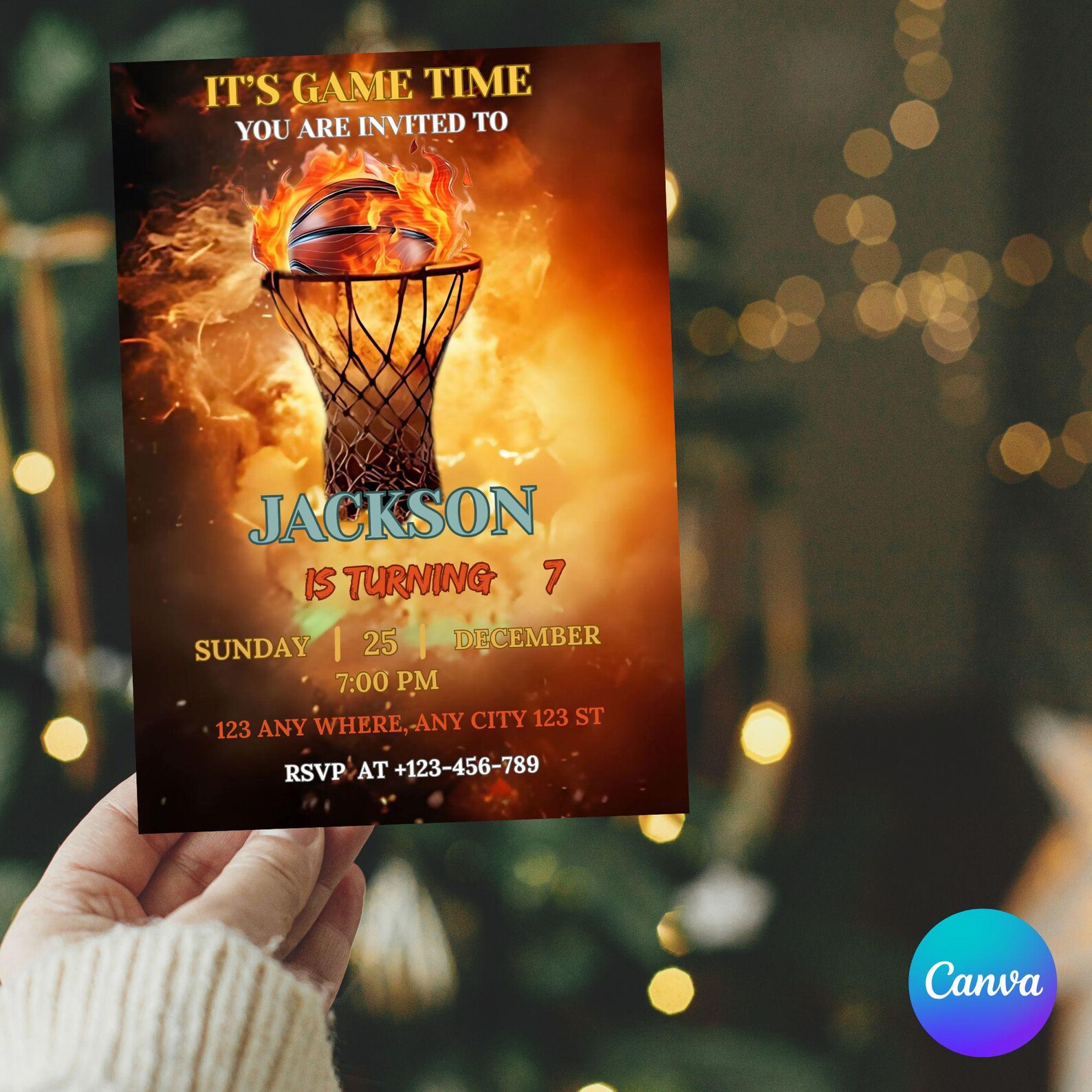 Editable Basketball Invitation Template, Basketball Birthday Invitation ...