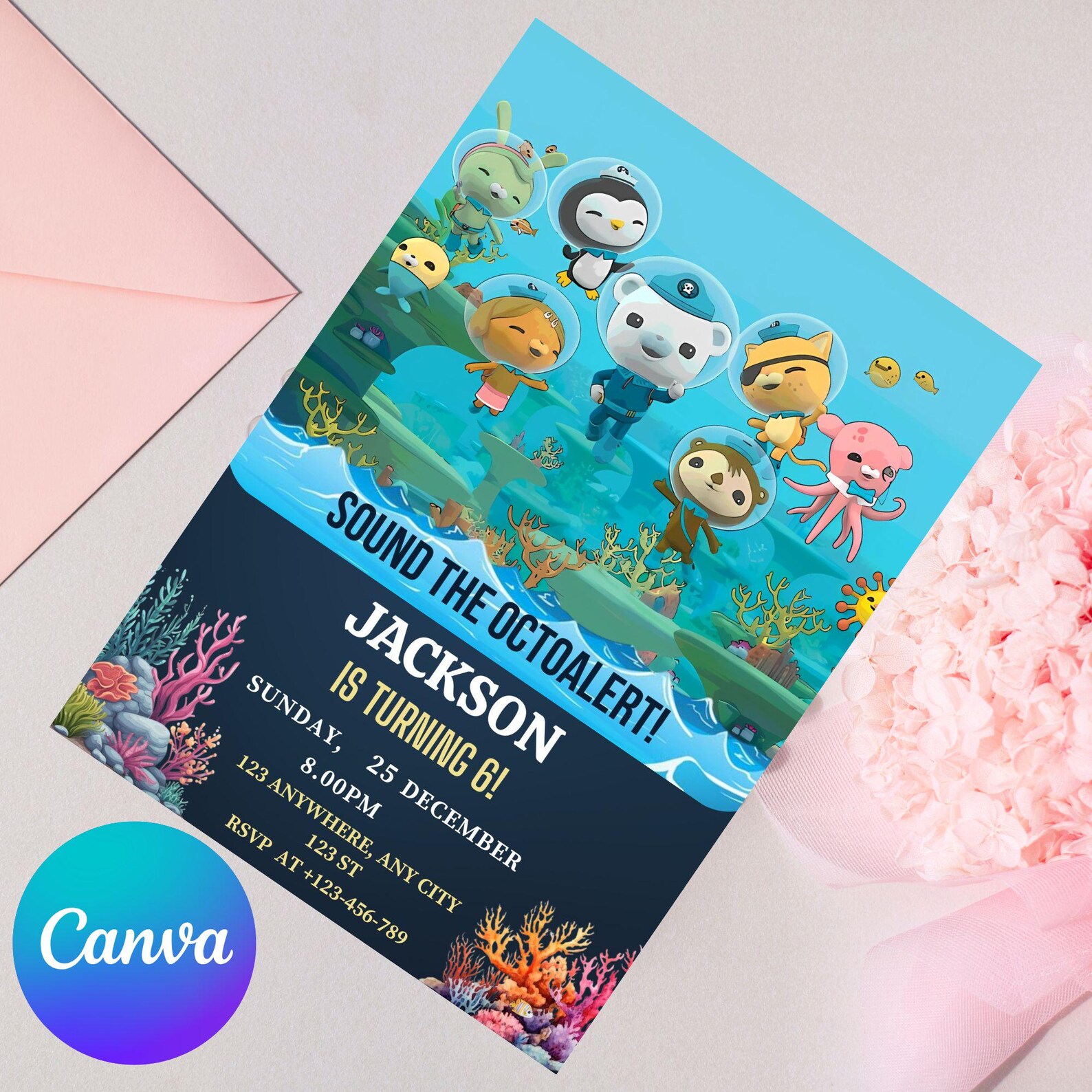 Octonauts Birthday Invitation Template, Octonauts Party Invitation ...