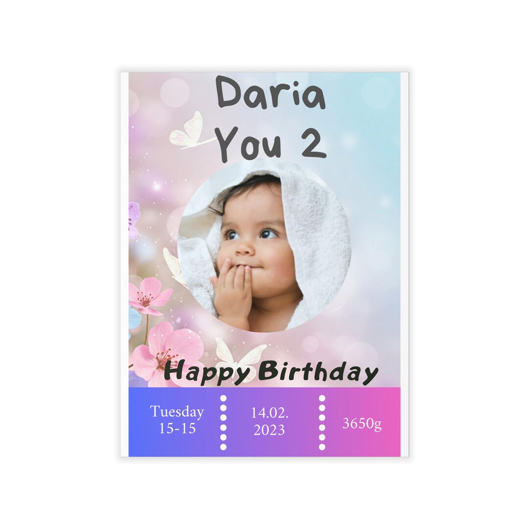 Magical Birthday Photo Poster? Birthday Wall Decals, Kids Room Decor ...