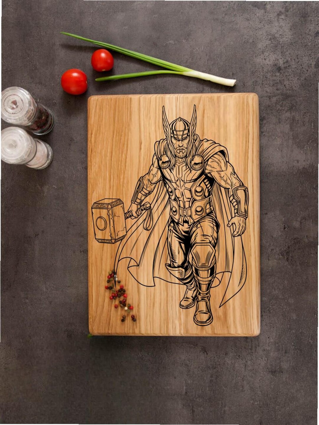 Thor With Mjolnir SVG PNG DXF – Viking Norse Mythology Laser Engraving ...