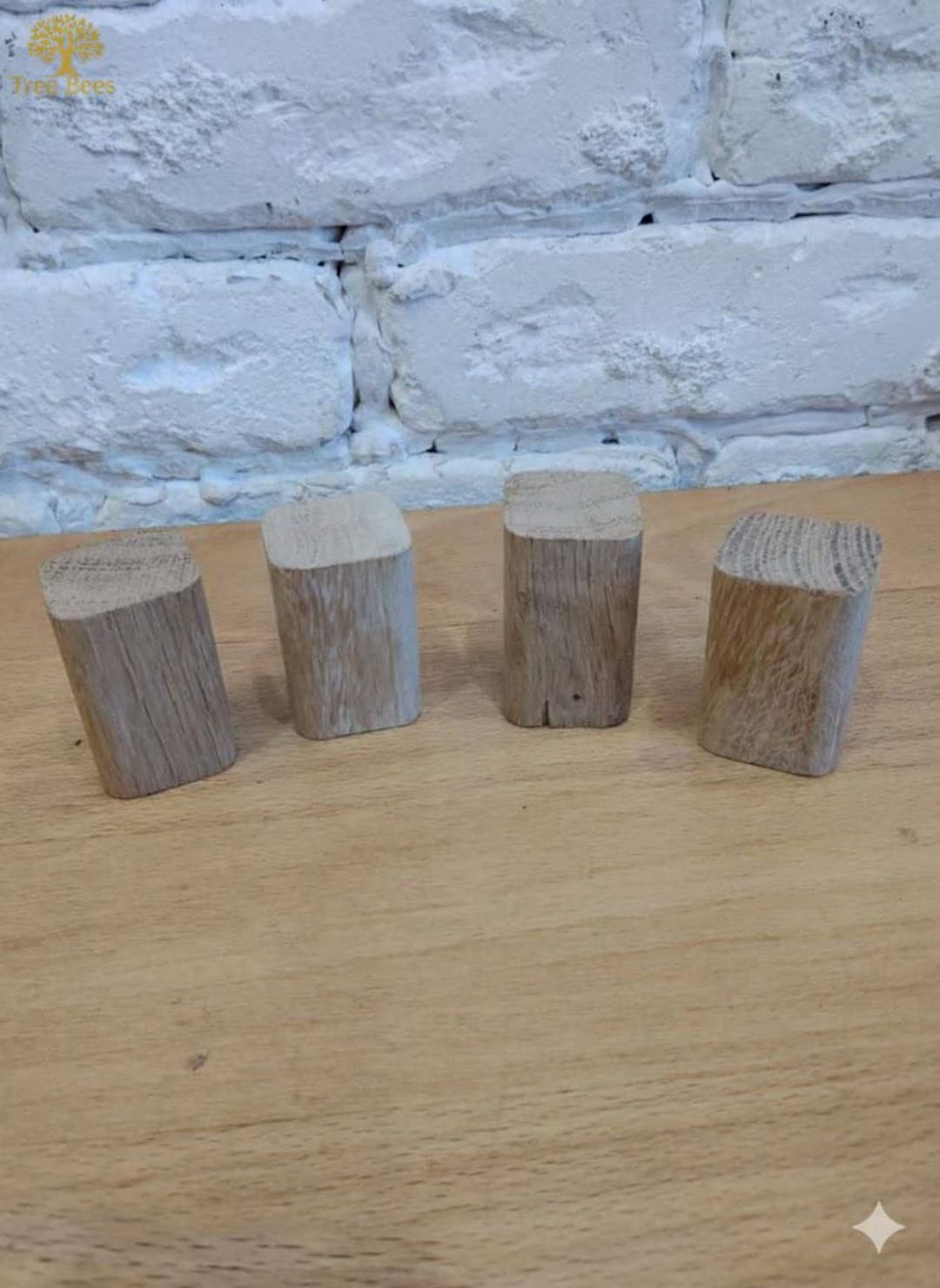4x Air Dried White Oak Wood Blocks for DIY | Reclaimed Lumber Craft ...