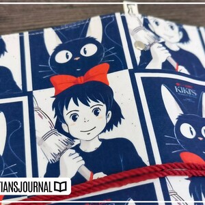 Kiki Ghibli Anime Notebook | Handmade A5 & A6 Embroidered Refillable ...