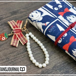 Kiki Ghibli Anime Notebook | Handmade A5 & A6 Embroidered Refillable ...