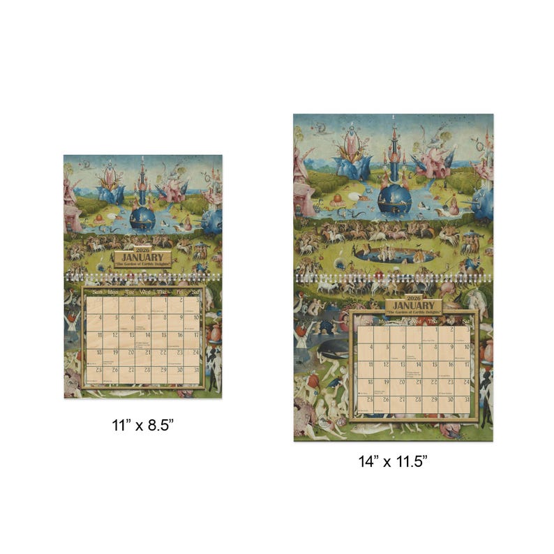 Hieronymus Bosch 2026 Wall Calendar, Classical Paintings, Vintage ...
