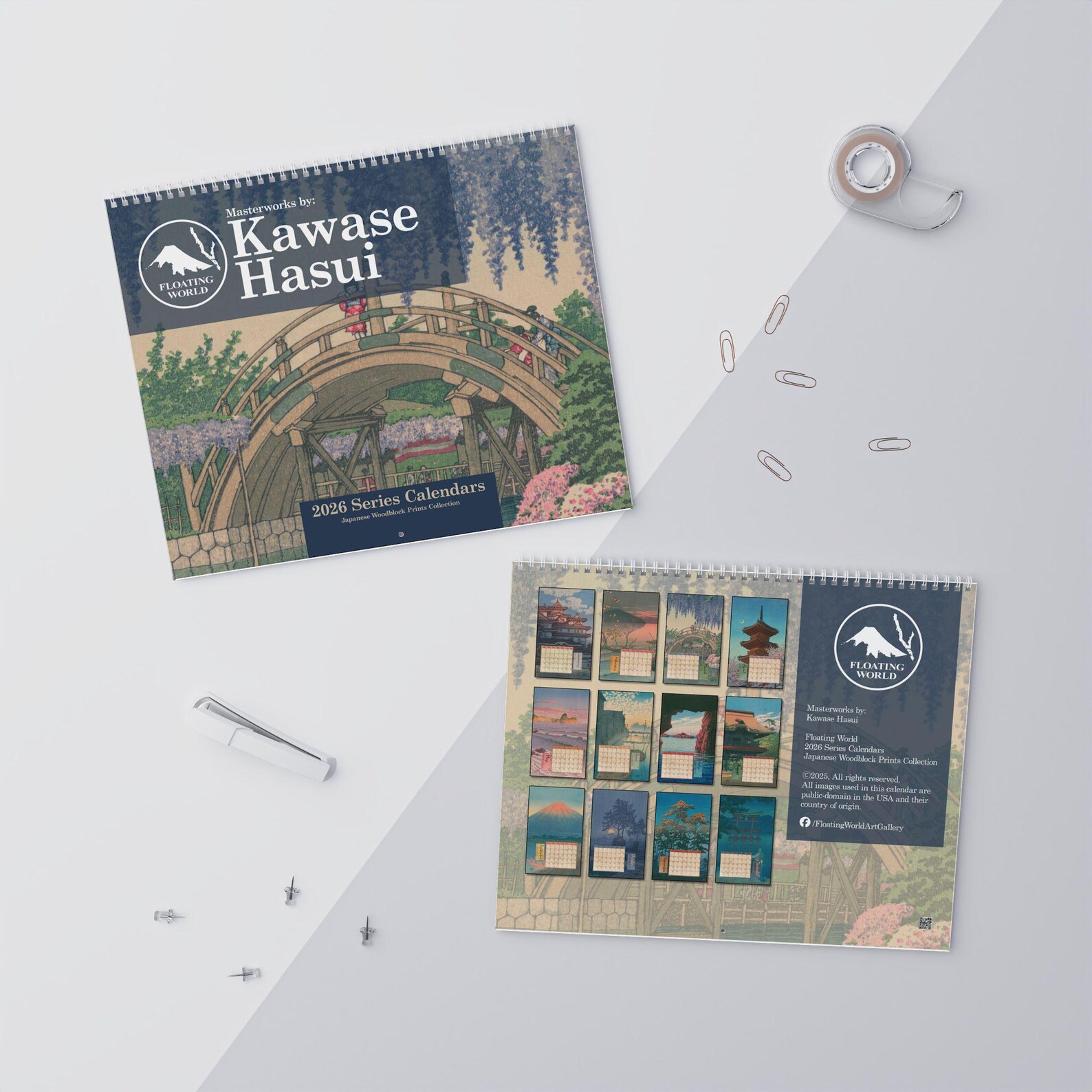 Kawase Hasui 2026 Wall Calendar, Japanese Ukiyo-e Woodblock Prints ...