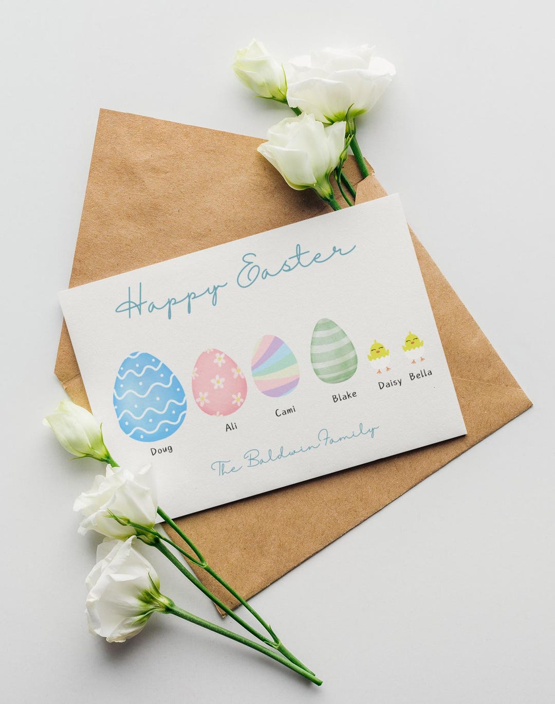 Family Easter Card - Etsy