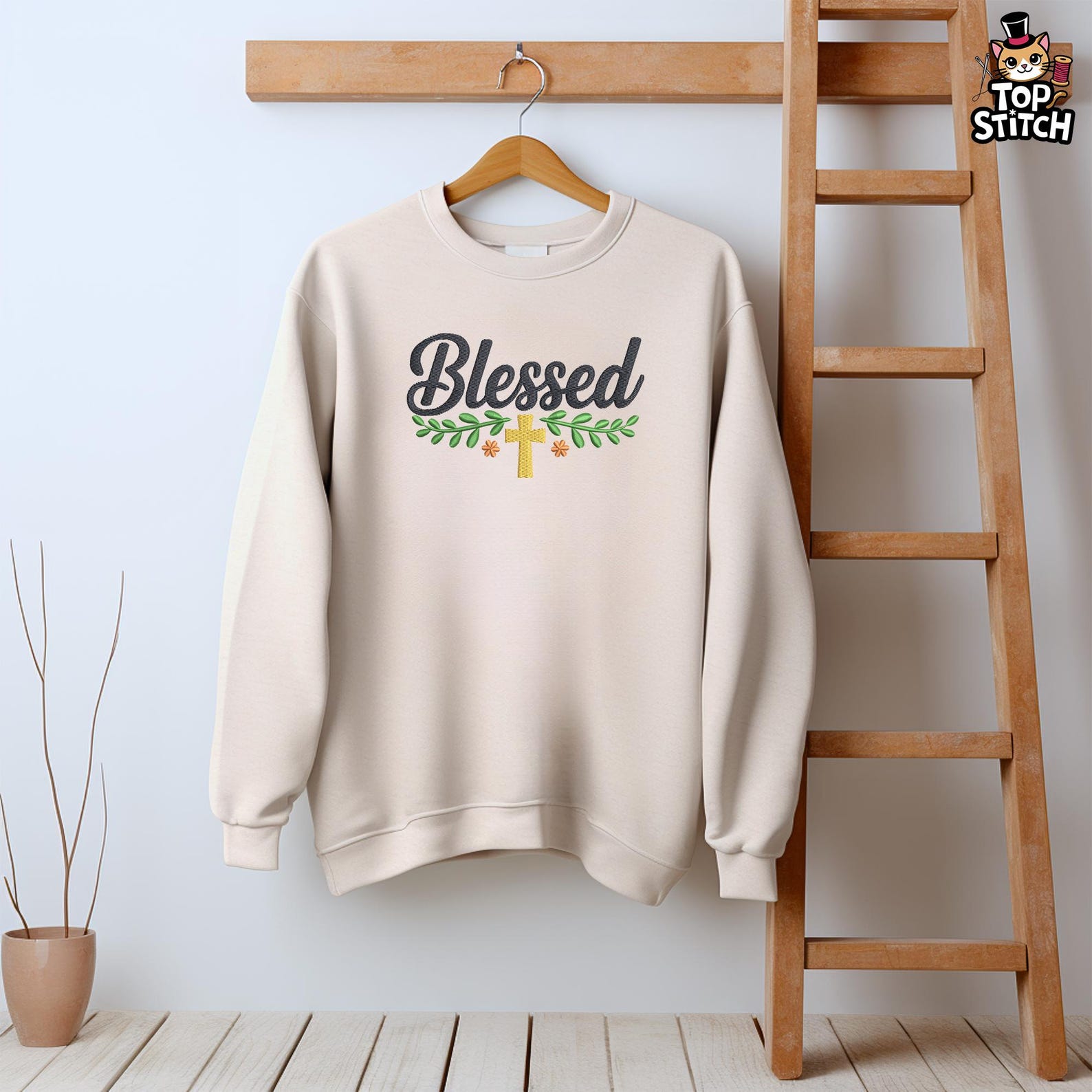 BLESSED - Inspiring Christian Machine Embroidery Design, Jesus Christ ...