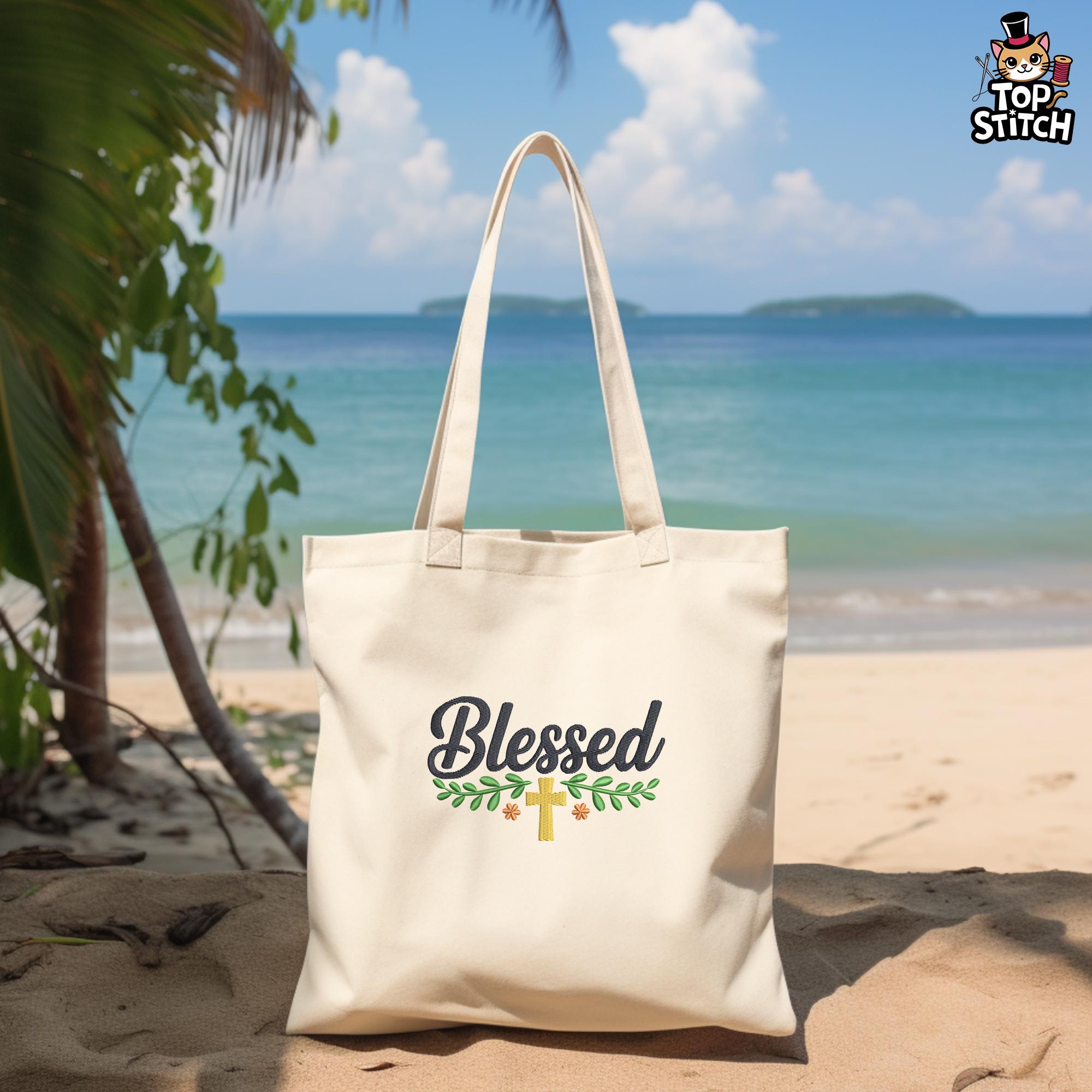 BLESSED - Inspiring Christian Machine Embroidery Design, Jesus Christ ...