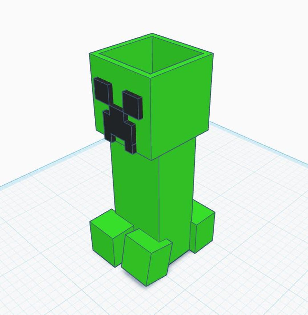 Minecraft Creeper Plant Pot 3D Print File - Etsy
