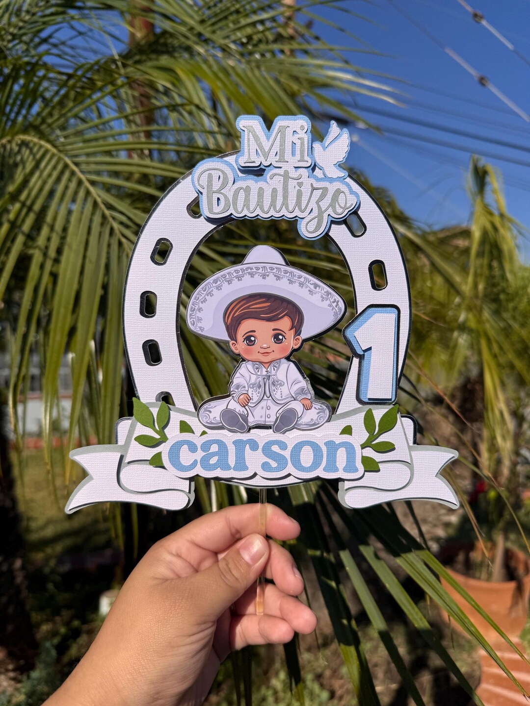 Charro Theme Cake Topper Bautizo First Birthday - Etsy