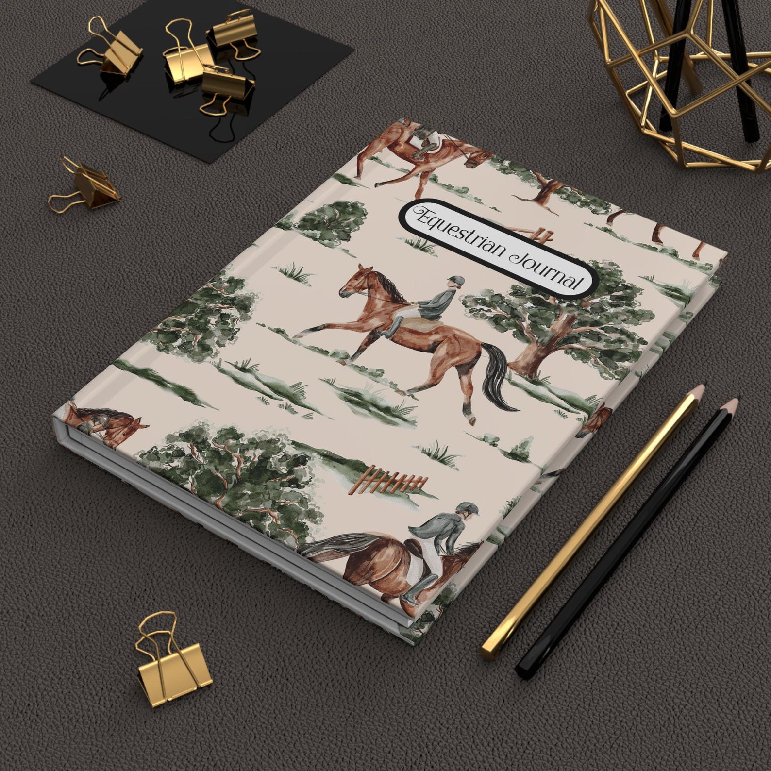 Equestrian Journal, Horse Riding Diary, Cottage Core Sketchbook, Matte ...