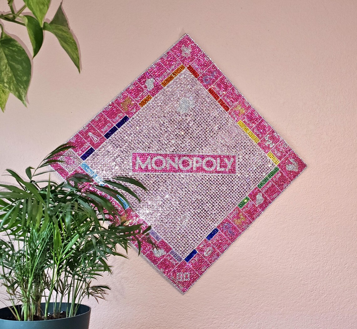 Pink Bling Monopoly Board | Bedazzled | Rhinestones | Custom | Decor ...