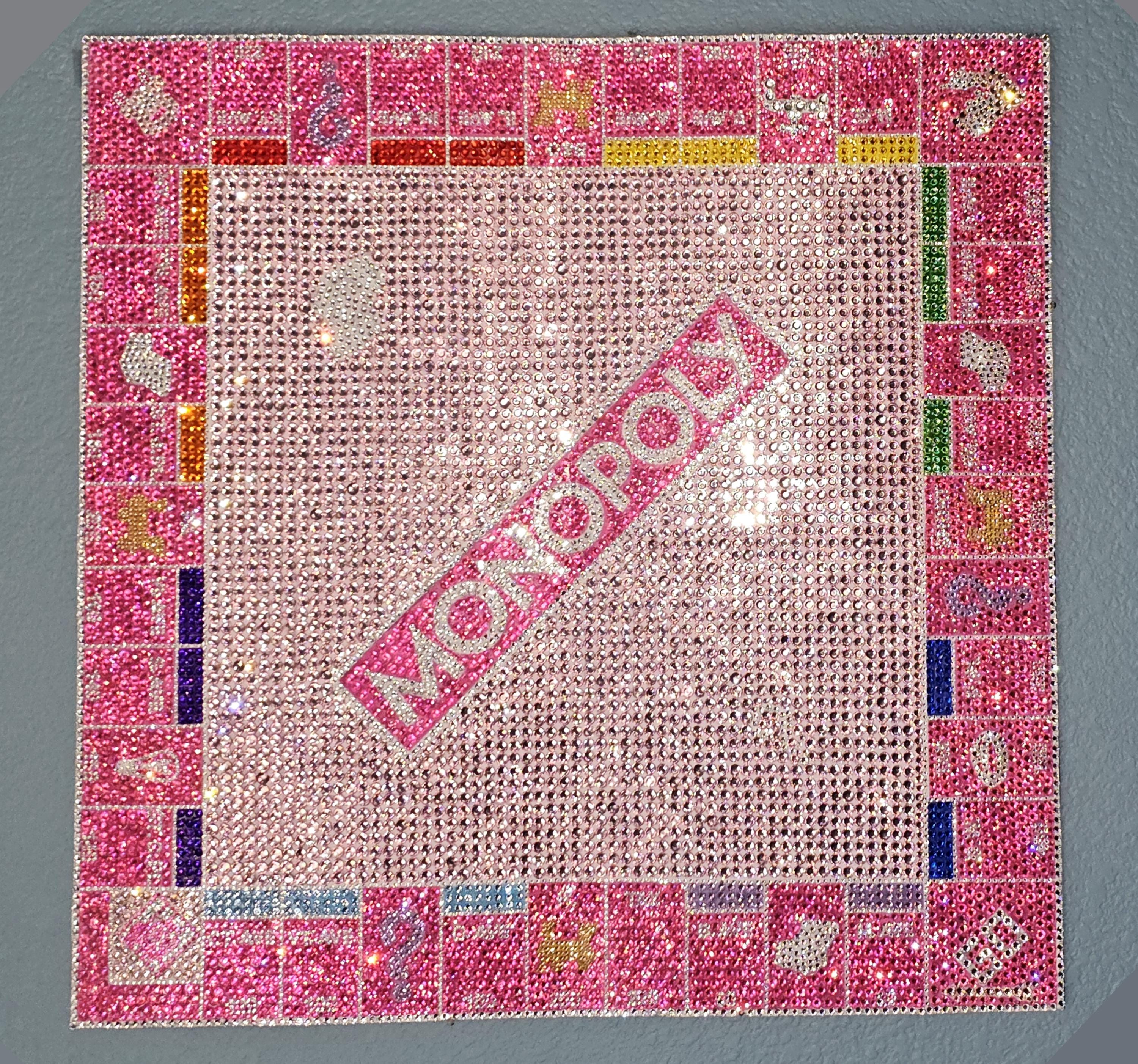 Pink Bling Monopoly Board | Bedazzled | Rhinestones | Custom | Decor ...