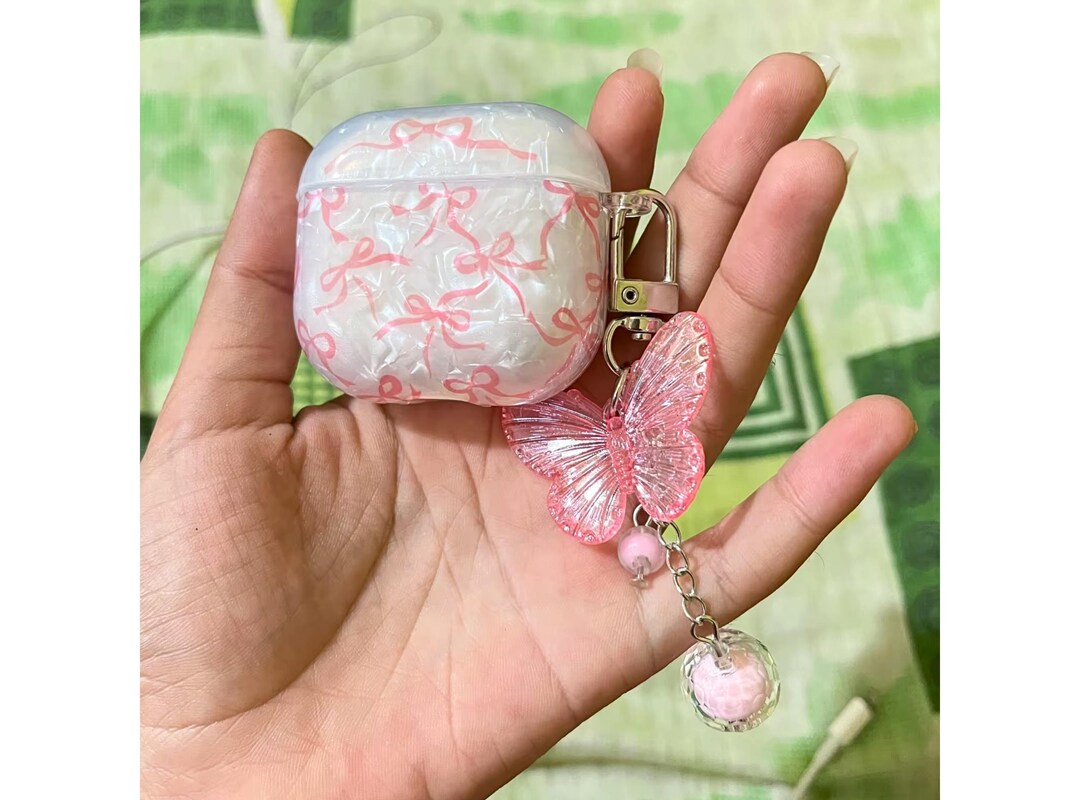 Butterfly AirPod Case: Bow Charm, Y2K Style - Etsy
