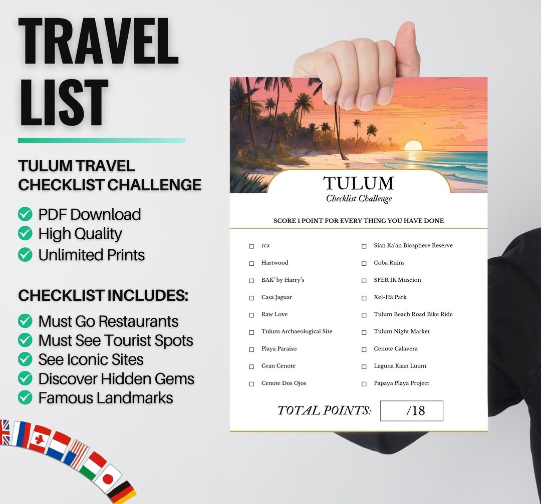 Tulum Trip Travel Guide | Tulum Printable Checklist | Dream Experiences ...