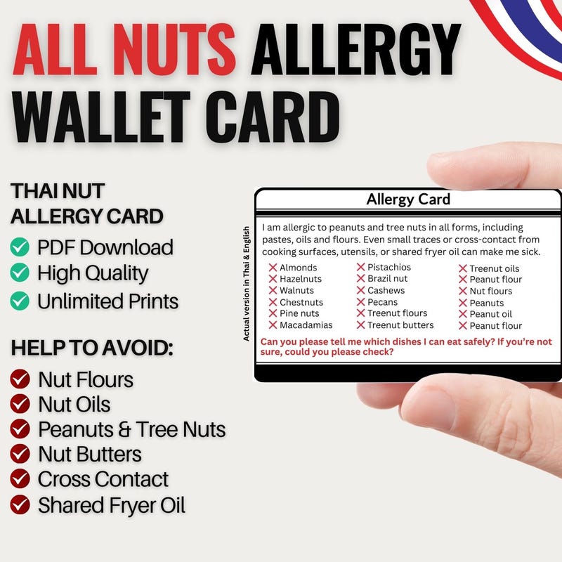 No Nuts Allergy - Etsy UK