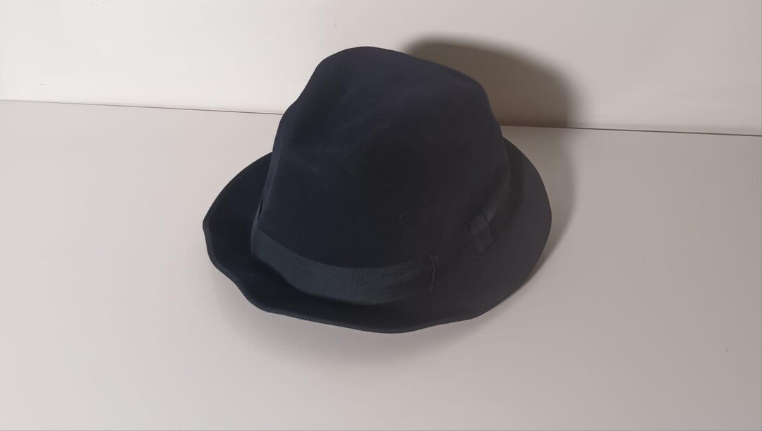 Vintage Huckel Fedora Hat for Men Dark Blue Size 57 - Etsy