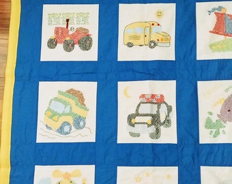 Transportation Quilt | Etsy