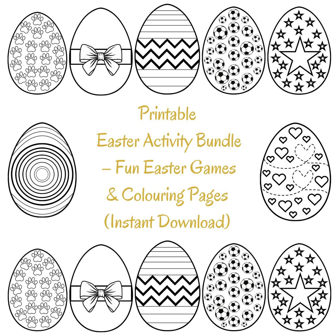 Printable Easter Activity Bundle – Fun Easter Games & Coloring Pages ...