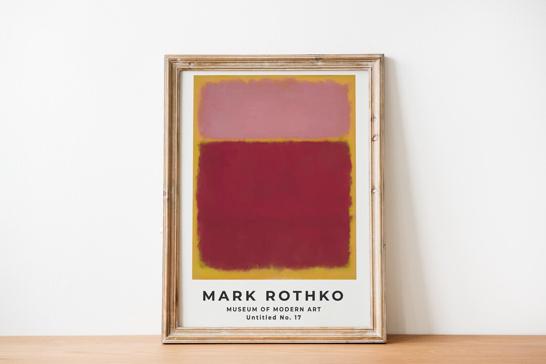 Mark Rothko Print / Exhibition Printable Poster / Abstract Geometric ...