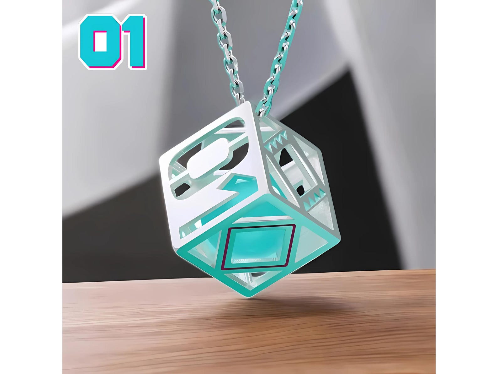 Anime Hatsune Miku Inspired Chain Necklace, Kawaii Anime Jewelry, Anime ...