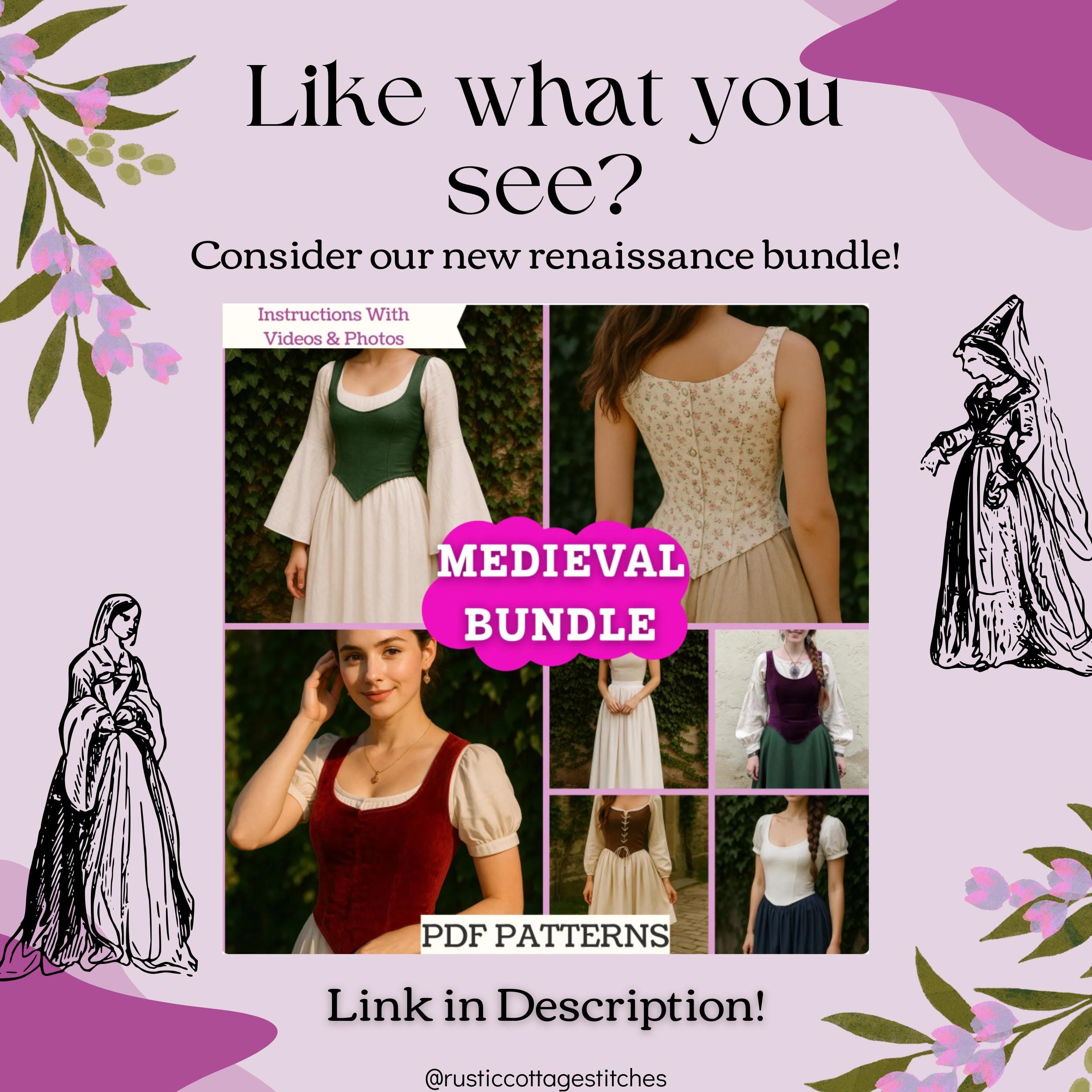 Floral Button-back Bodice Sewing Pattern: Cottagecore Corset Bustier ...