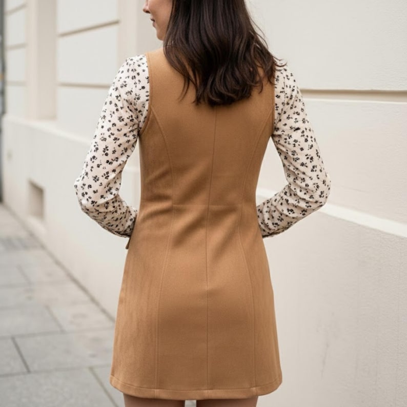 Front Zip Dress Sewing Pattern: Sleeveless Princess Seam Sheath Dress ...